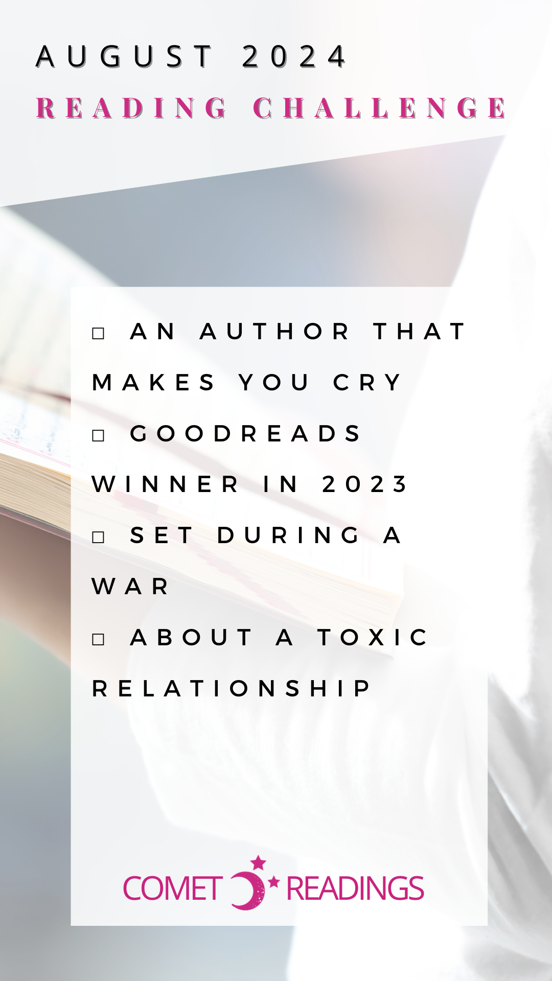 Comet Readings' 2024 Reading Challenge – Comet Readings
