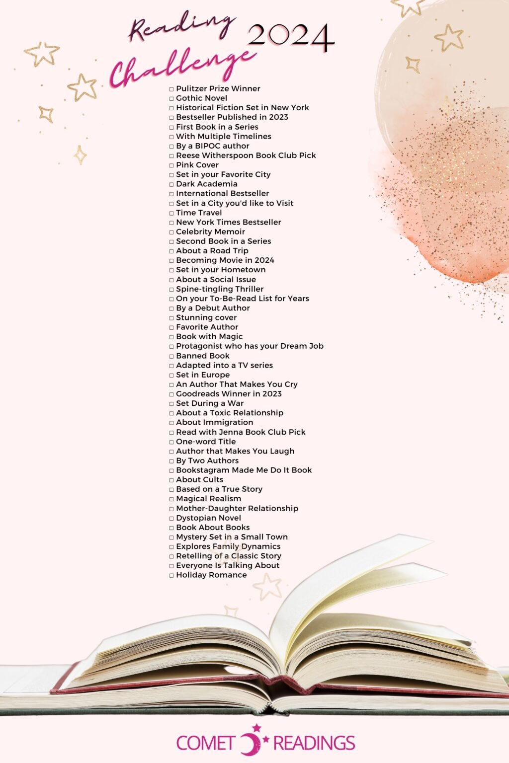 Comet Readings' 2024 Reading Challenge – Comet Readings