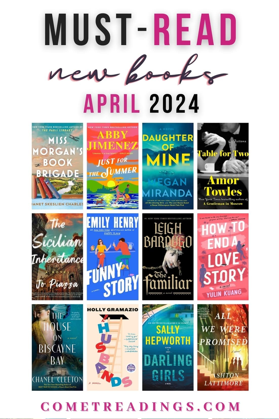 The Amazing List Of April 2024 Book Releases – Comet Readings